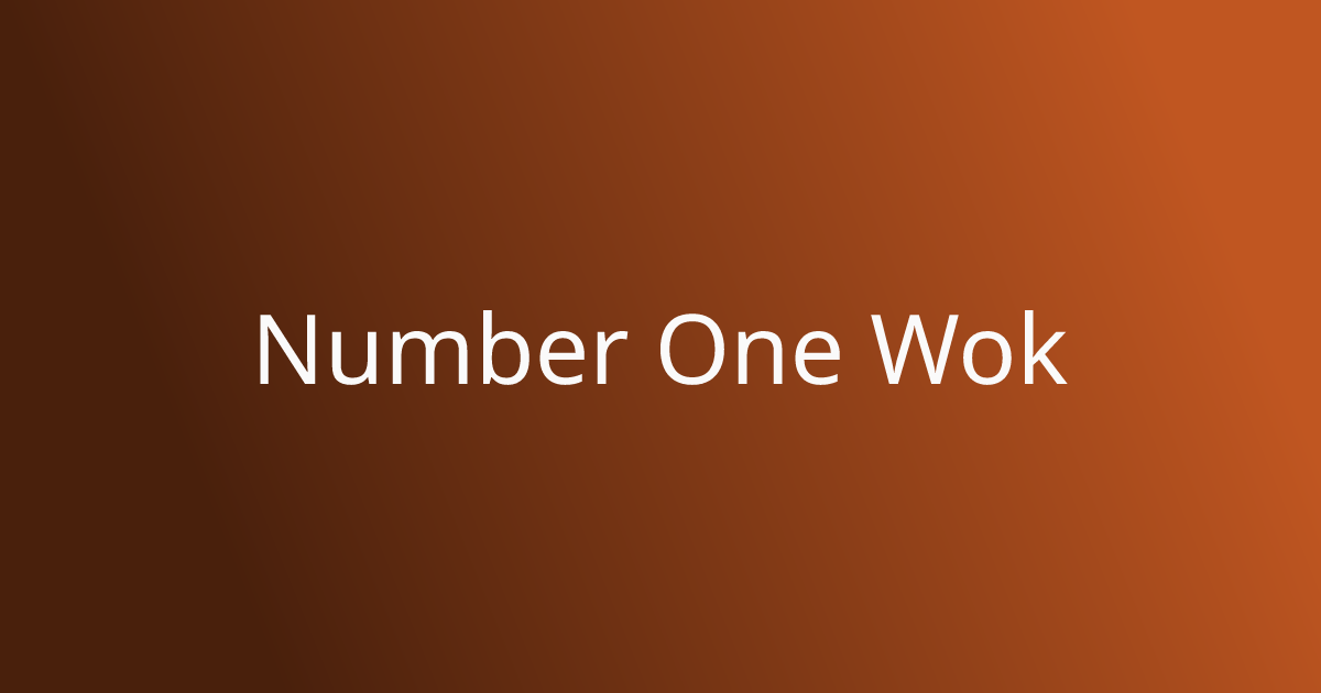 Order Authentic Chinese Online | Number One Wok - Pickup or Delivery ...